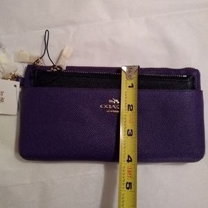 Coach | Bags | Coach Embossed Textured Wristlet Wzip Pouch | Poshmark